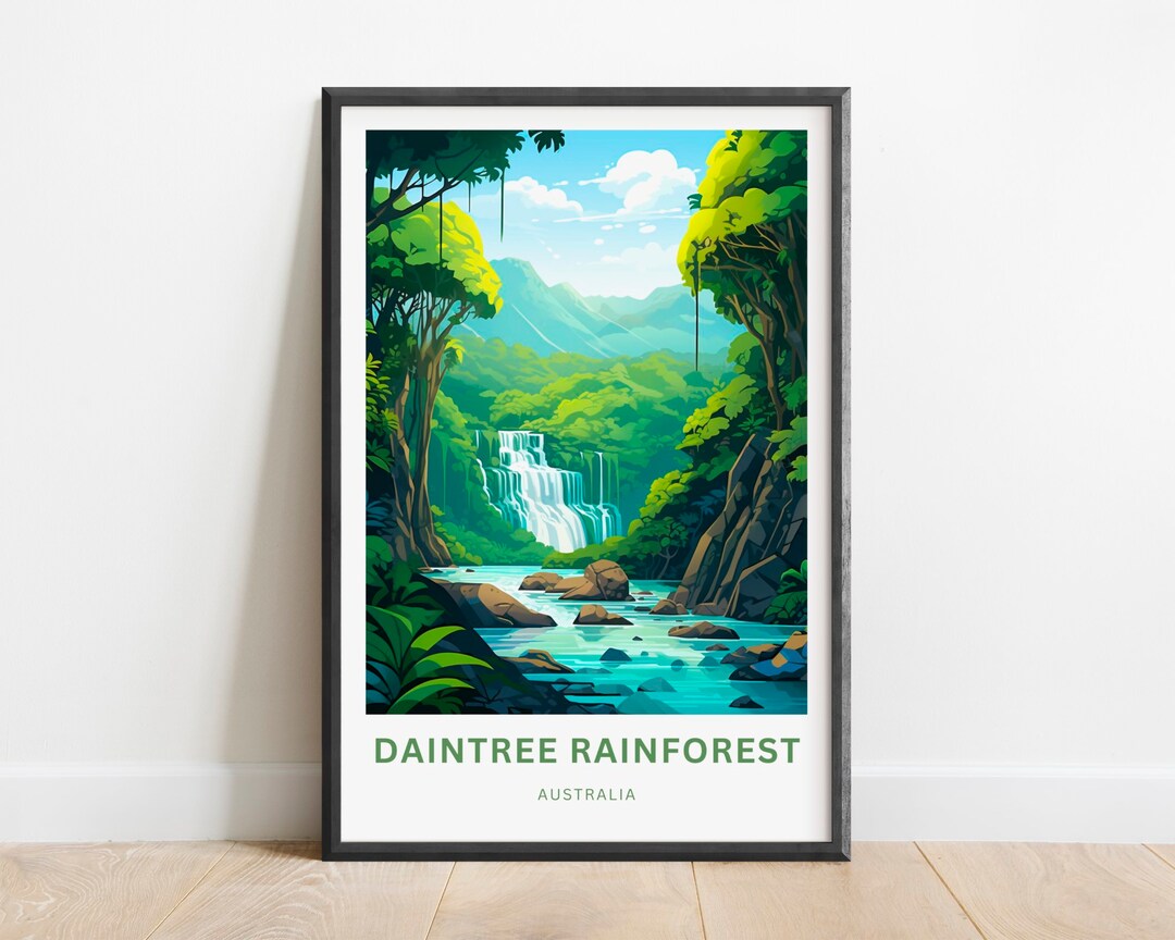 Daintree Rainforest Travel Print Daintree Rainforest Poster, Australia ...
