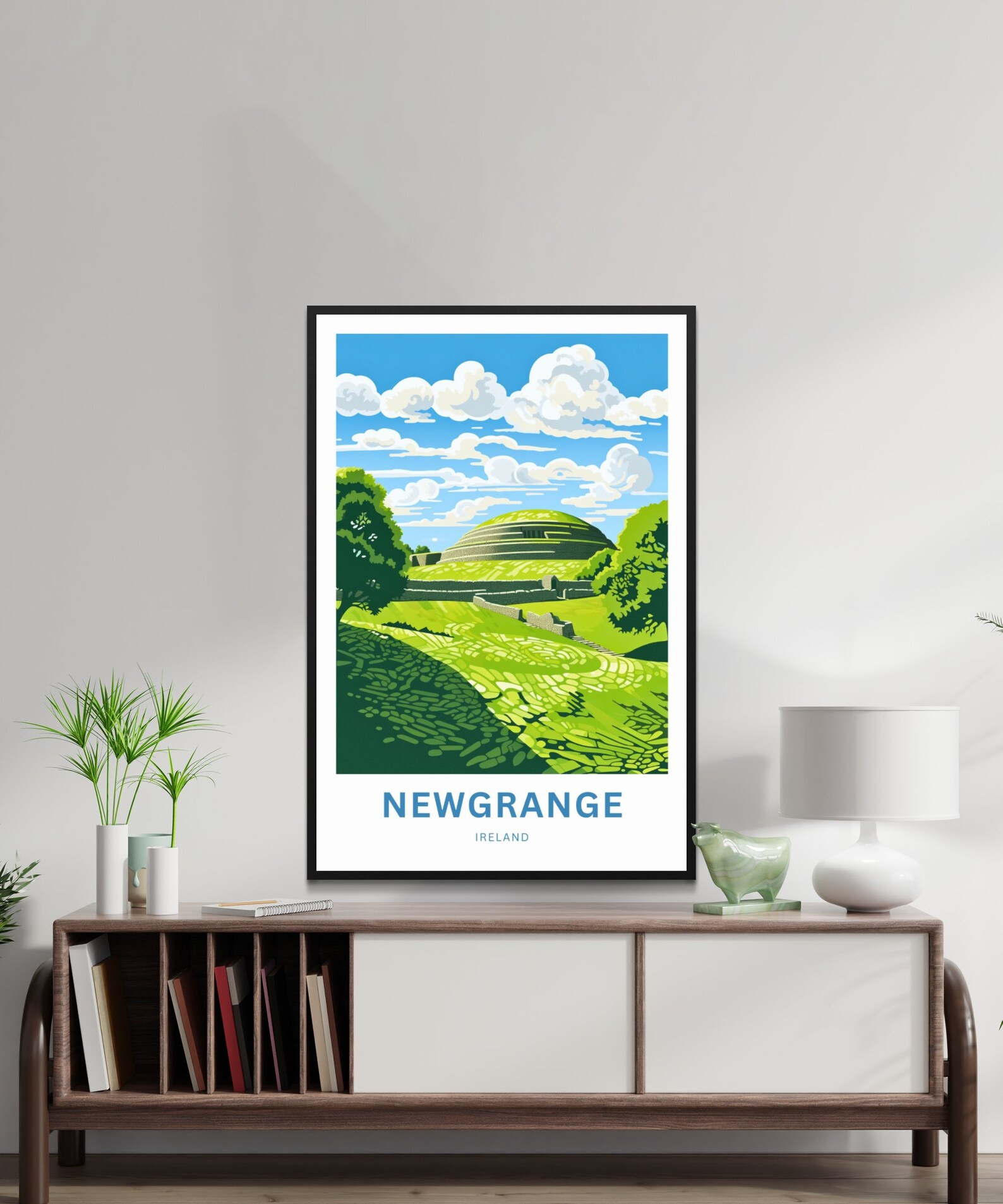Newgrange Travel Print - Newgrange Poster, Ireland Wall Art, Framed ...