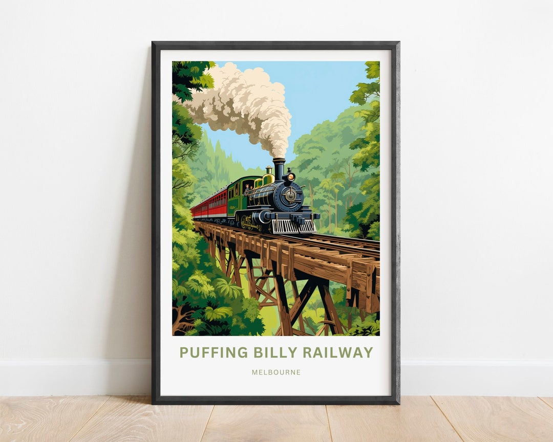 Puffing Billy Railway Travel Print - Puffing Billy Railway Poster ...