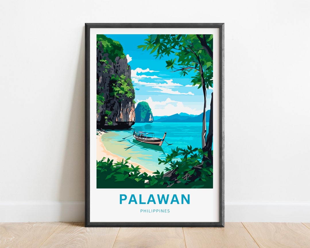 Palawan Travel Print Palawan Poster, Philippines Wall Art, Framed ...