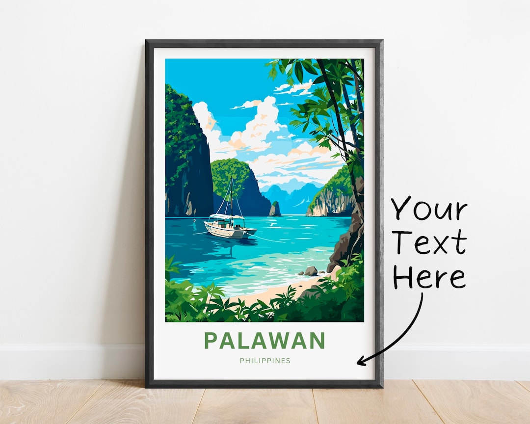 Personalized Palawan Travel Print Palawan Poster, Philippines Wall Art ...