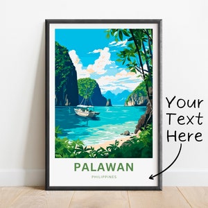 Personalized Palawan Travel Print Palawan Poster, Philippines Wall Art ...