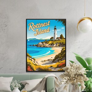 Rottnest Island Vintage Travel Poster - Rottnest Island Print ...