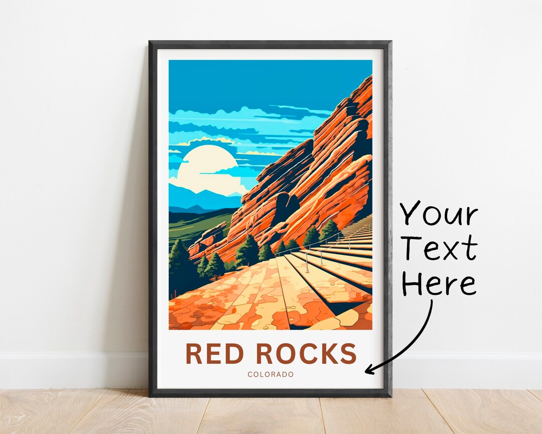 Personalized Red Rocks Amphitheatre Travel Print - Red Rocks ...