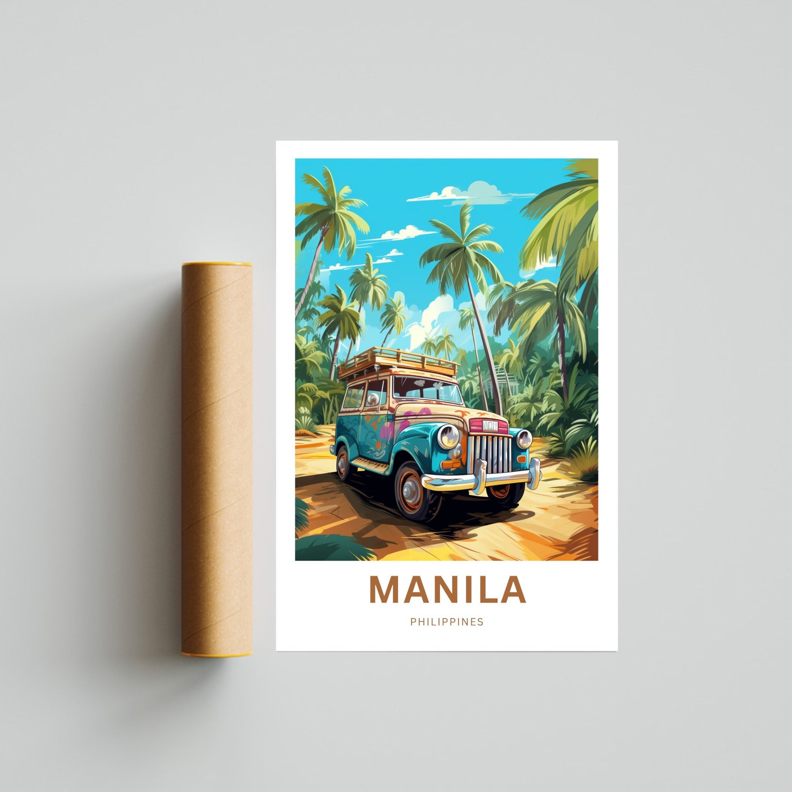 Manila Travel Print - Manila Poster, Philippines Wall Art, Framed ...