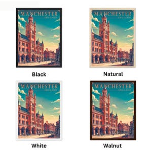 Manchester Vintage Travel Poster - Manchester Print, England Wall Art ...