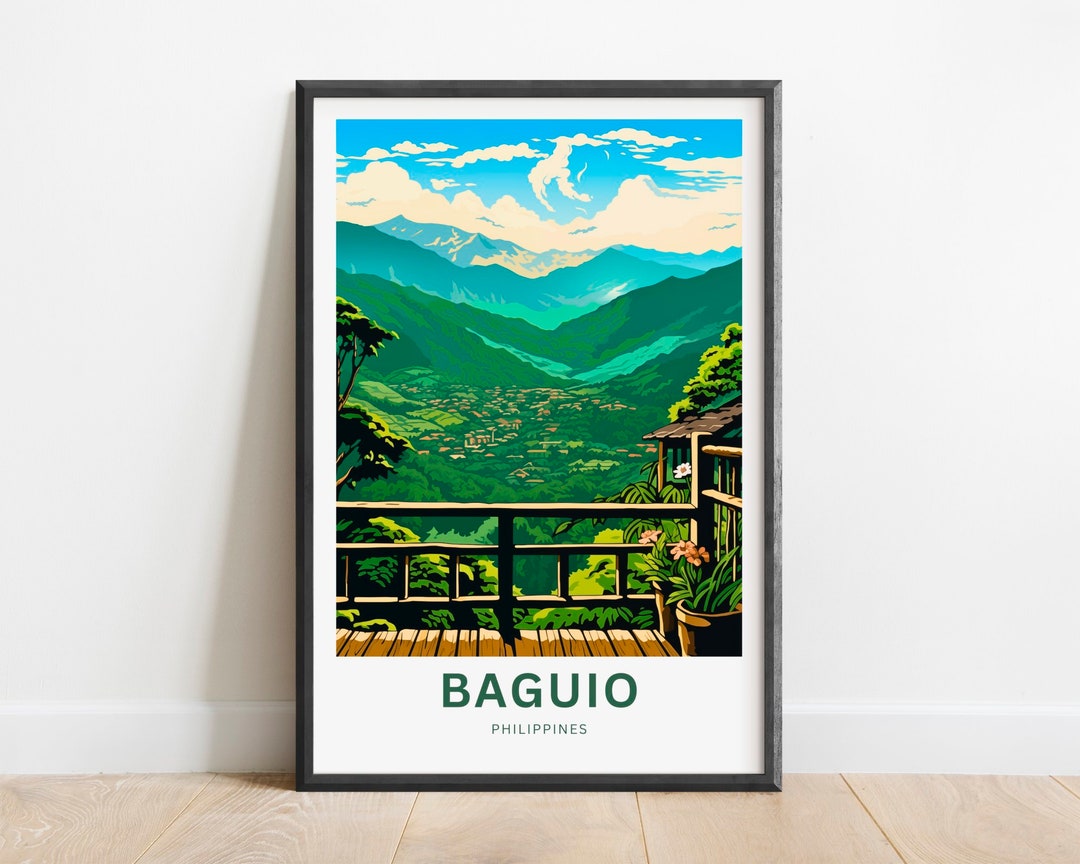 Baguio City Travel Print - Baguio Poster, Philippines Wall Art, Framed ...