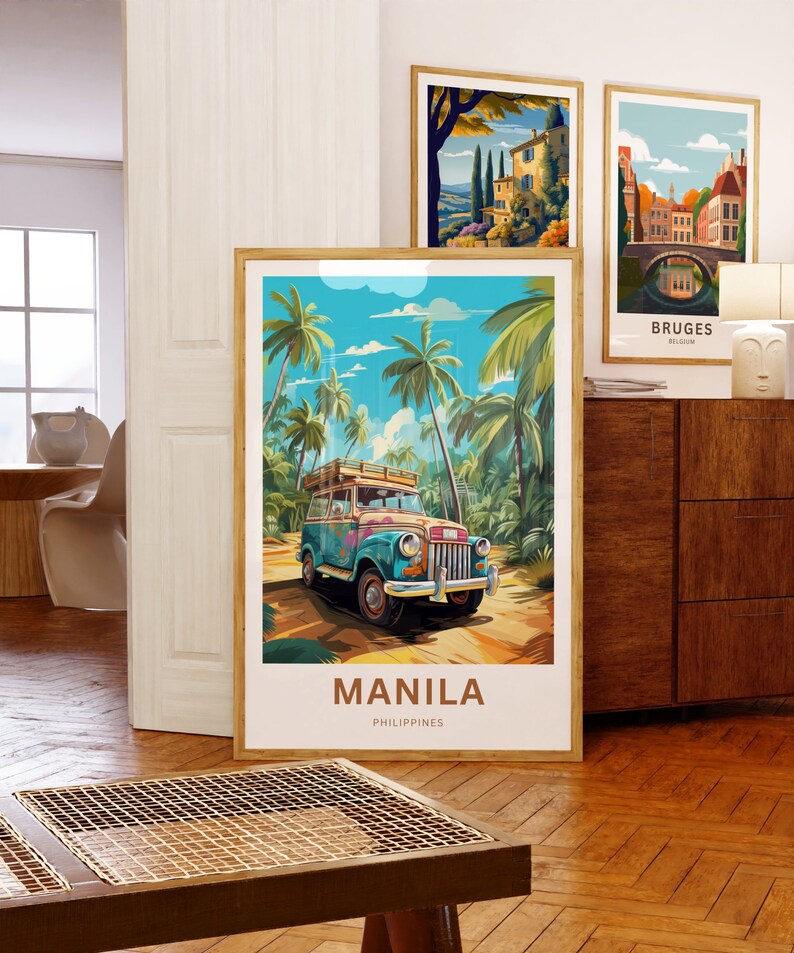 Manila Travel Print - Manila Poster, Philippines Wall Art, Framed ...