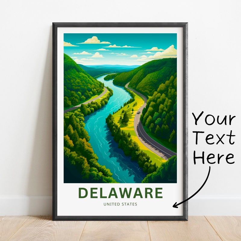 Delaware Poster - Etsy