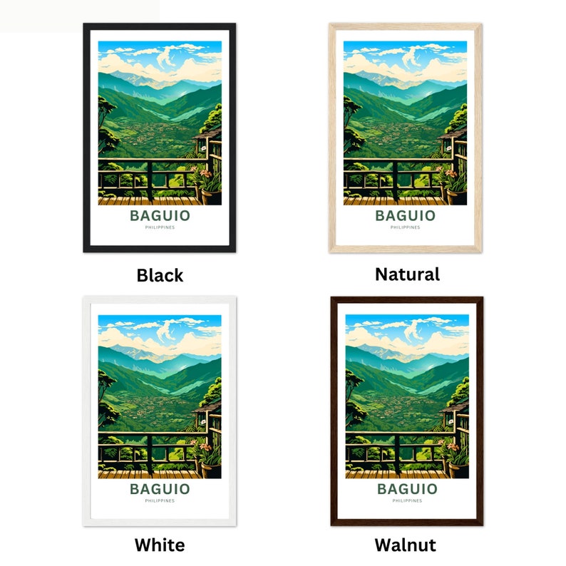 Baguio City Travel Print - Baguio Poster, Philippines Wall Art, Framed ...