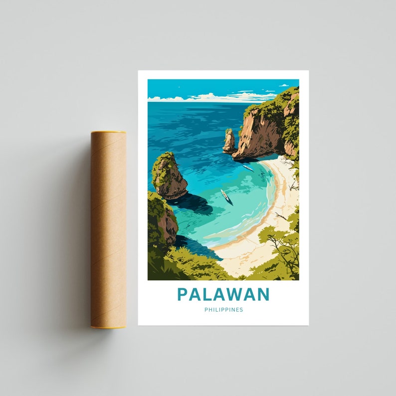 Palawan Travel Print Palawan Poster, Philippines Wall Art, Framed ...