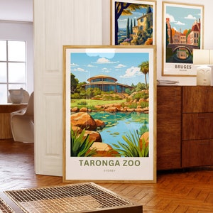 Personalized Taronga Zoo Travel Print - Taronga Zoo Poster, Sydney Wall ...