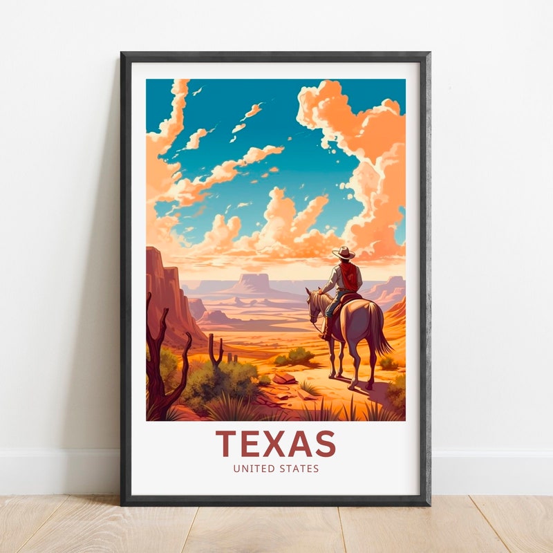 Texas Poster - Etsy