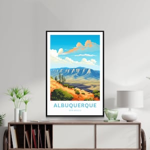 Albuquerque Travel Print - Albuquerque Poster, Albuquerque Wall Art ...