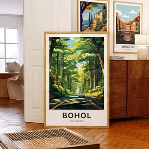 Bohol Travel Print Bohol Poster, Philippines Wall Art, Framed Present ...