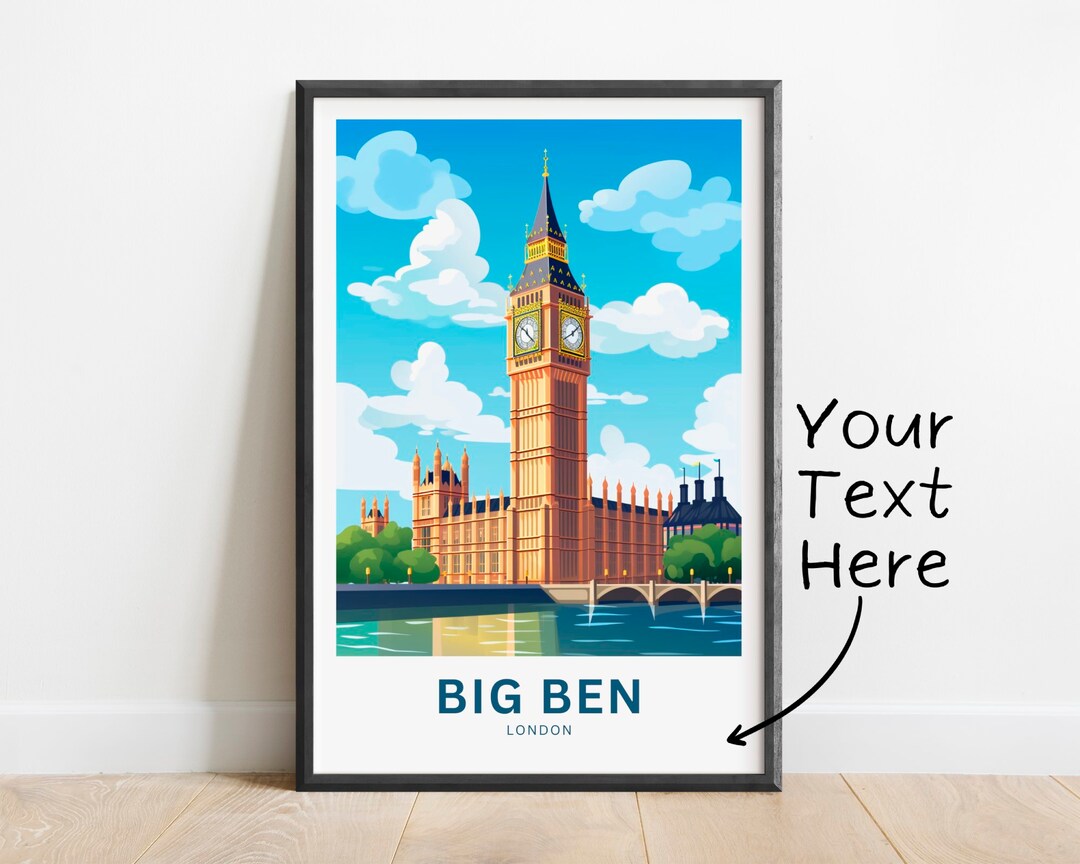 Personalized Big Ben Travel Print - Big Ben Poster, London Wall Art ...