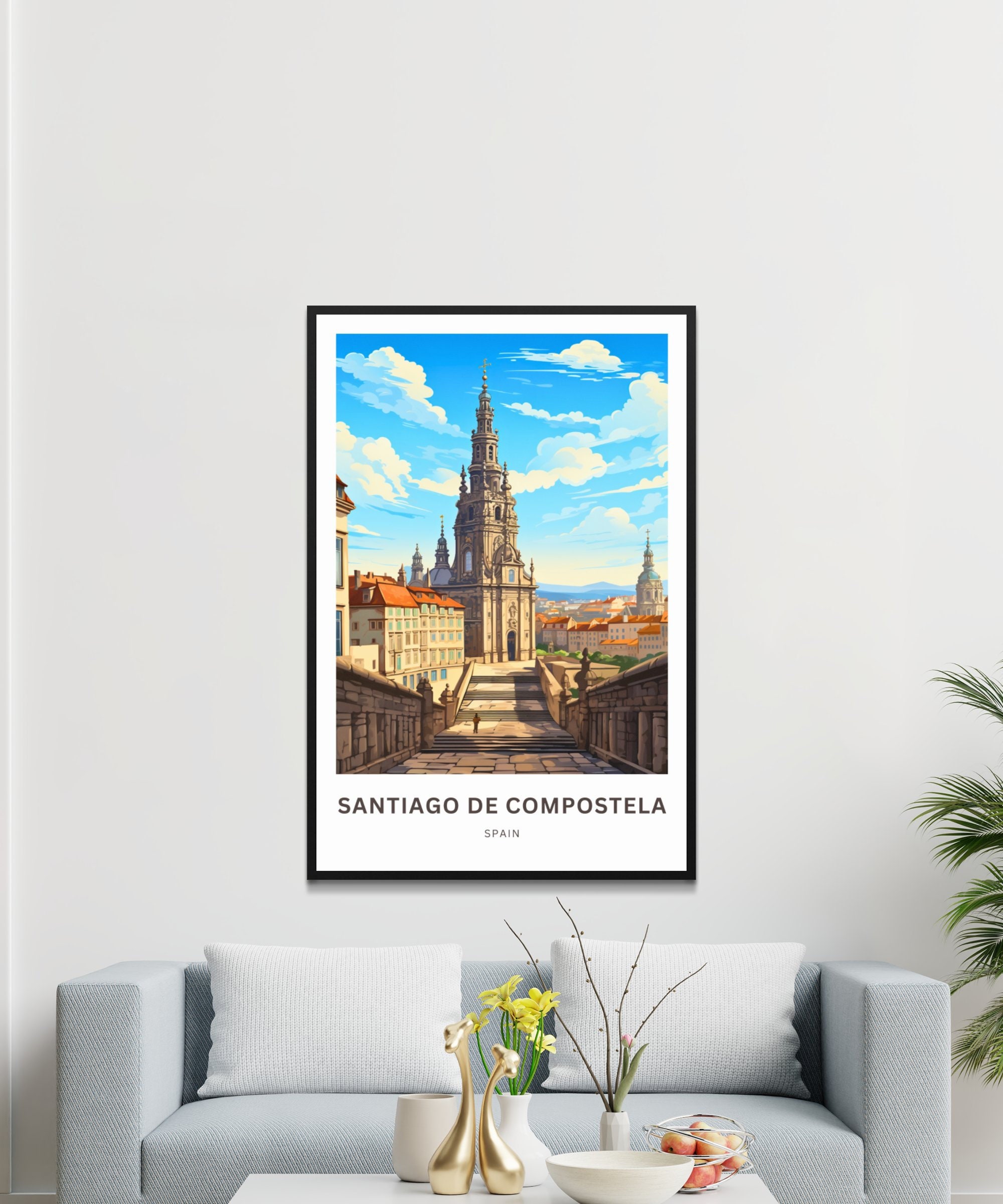 Santiago De Compostela Print - Santiago De Compostela Poster, Spain ...