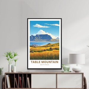 Table Mountain Print - Table Mountain Poster, South Africa Wall Art ...