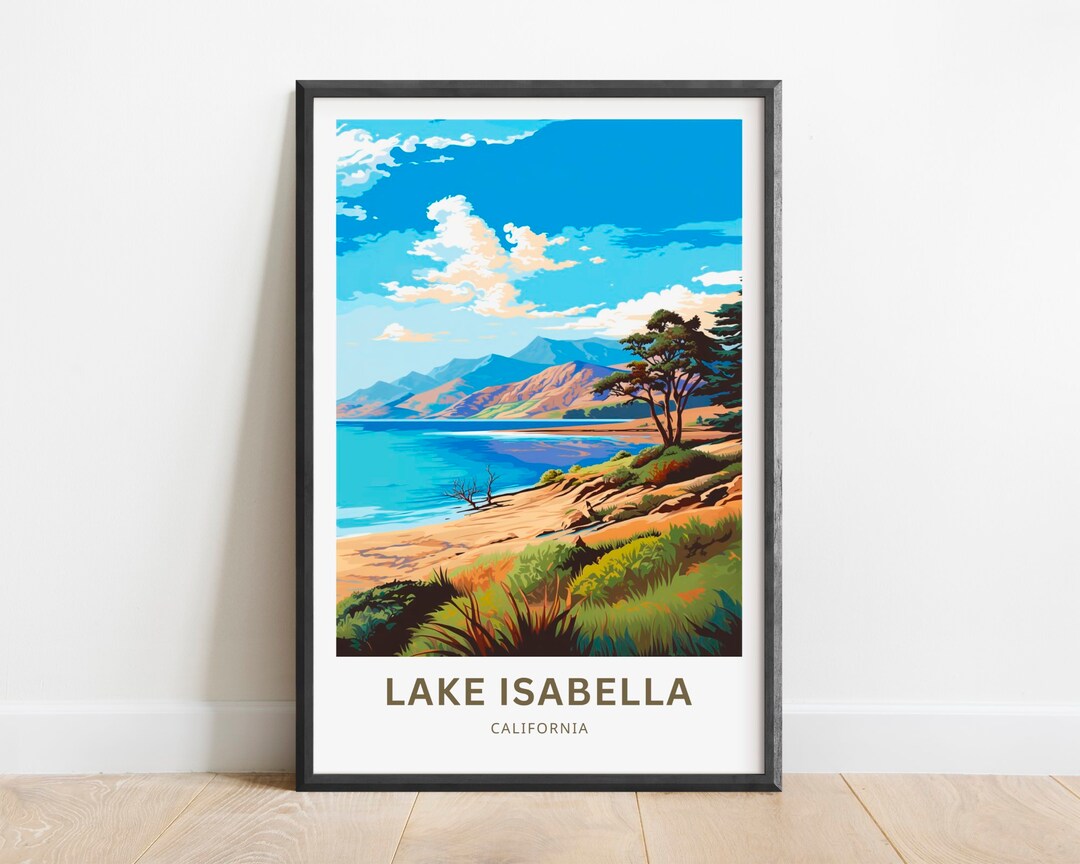 Lake Isabella Travel Print - Lake Isabella Poster, California Wall Art ...