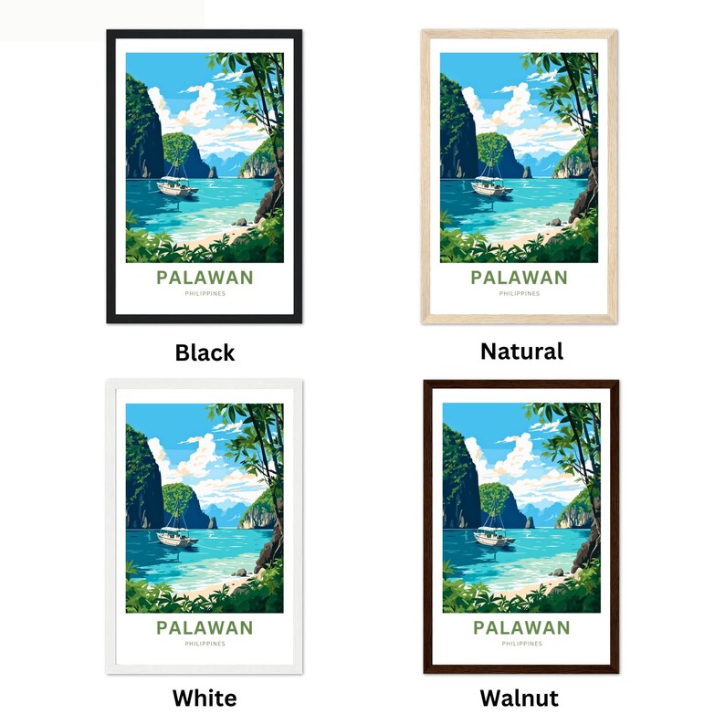Palawan Travel Print Palawan Poster, Philippines Wall Art, Framed ...