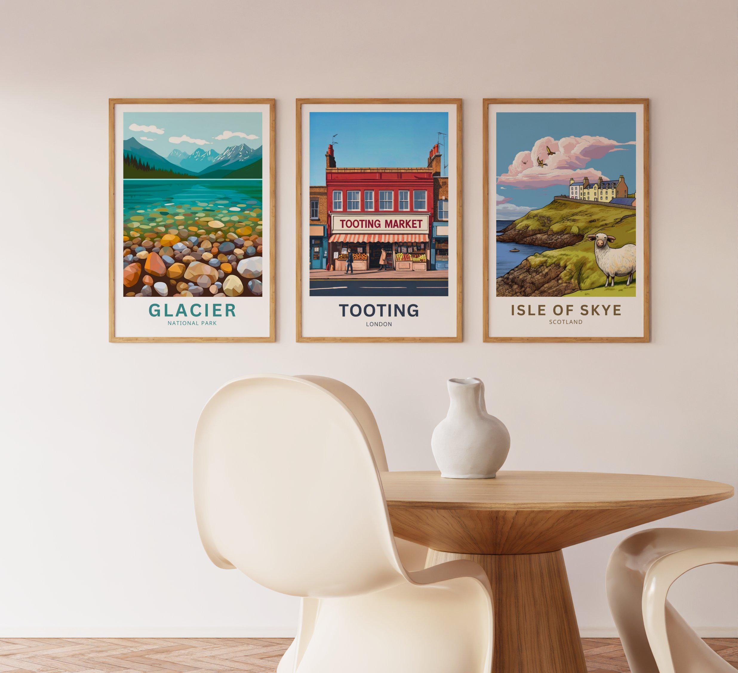 Tooting Travel Print - Tooting Poster, South London Wall Art, Framed ...