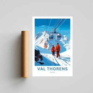Val Thorens Travel Print - Val Thorens Poster, France Wall Art, Framed ...