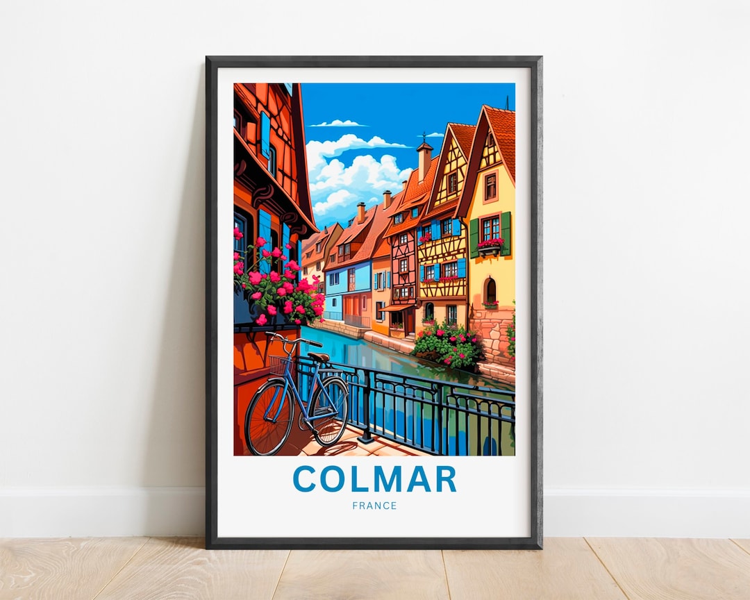 Colmar Travel Print - Colmar Poster, France Wall Art, Framed Present ...