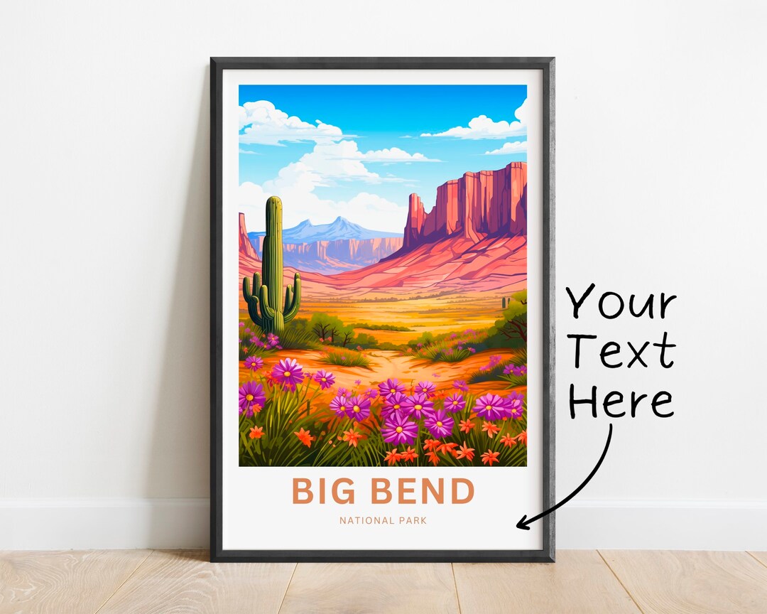 Personalized Big Bend National Park Travel Print - Big Bend Poster ...