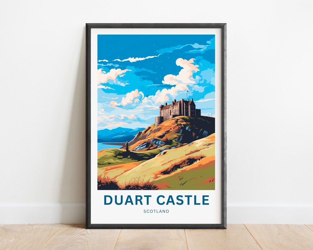 Duart Castle Travel Print - Duart Castle Poster, Scotland Wall Art ...