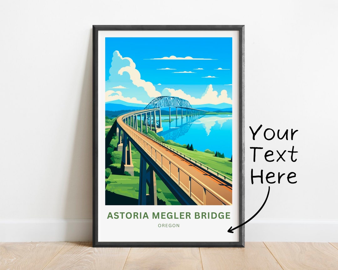 Personalized Astoria Megler Bridge Travel Print Astoria - Etsy