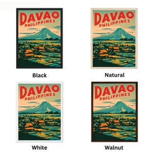 Davao Vintage Travel Poster - Davao Print, Philippines Wall Art, Framed ...
