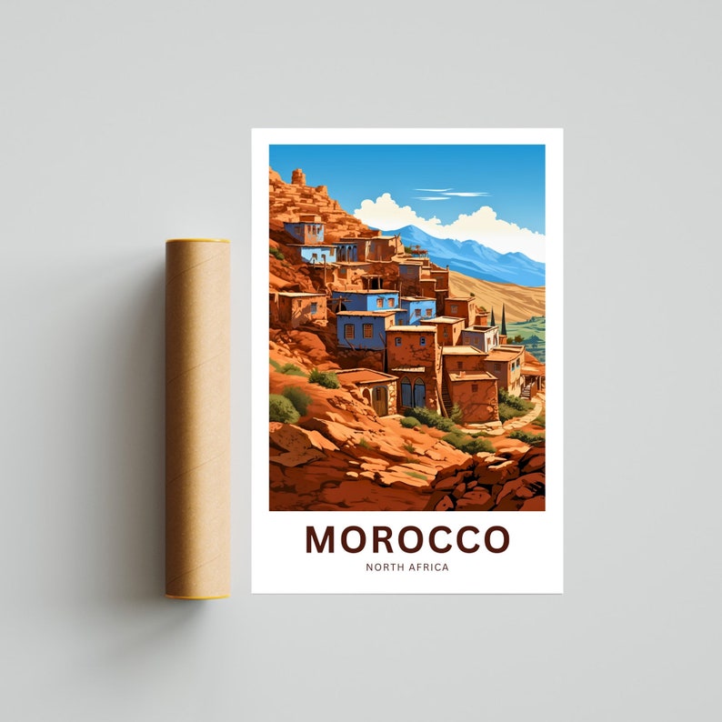 Morocco Travel Print Morocco Poster North Africa Wall Art - Etsy
