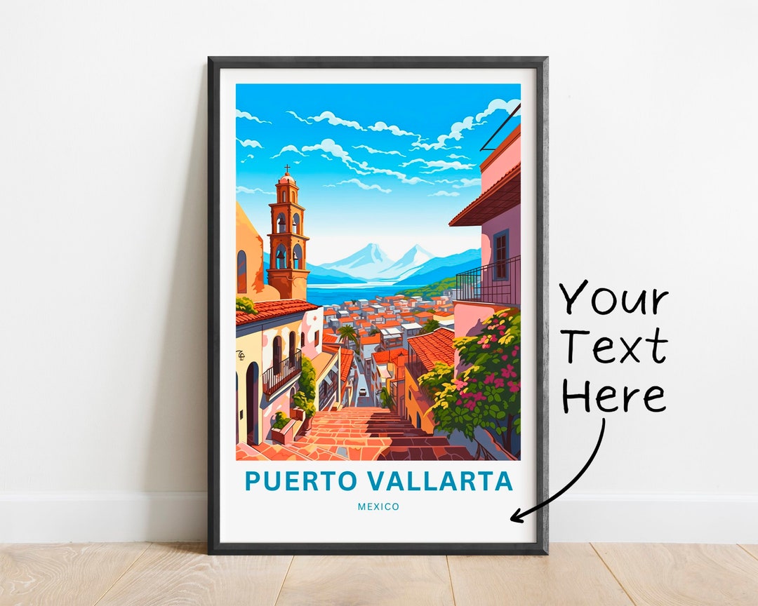 Personalized Puerto Vallarta Travel Print - Puerto Vallarta Poster ...