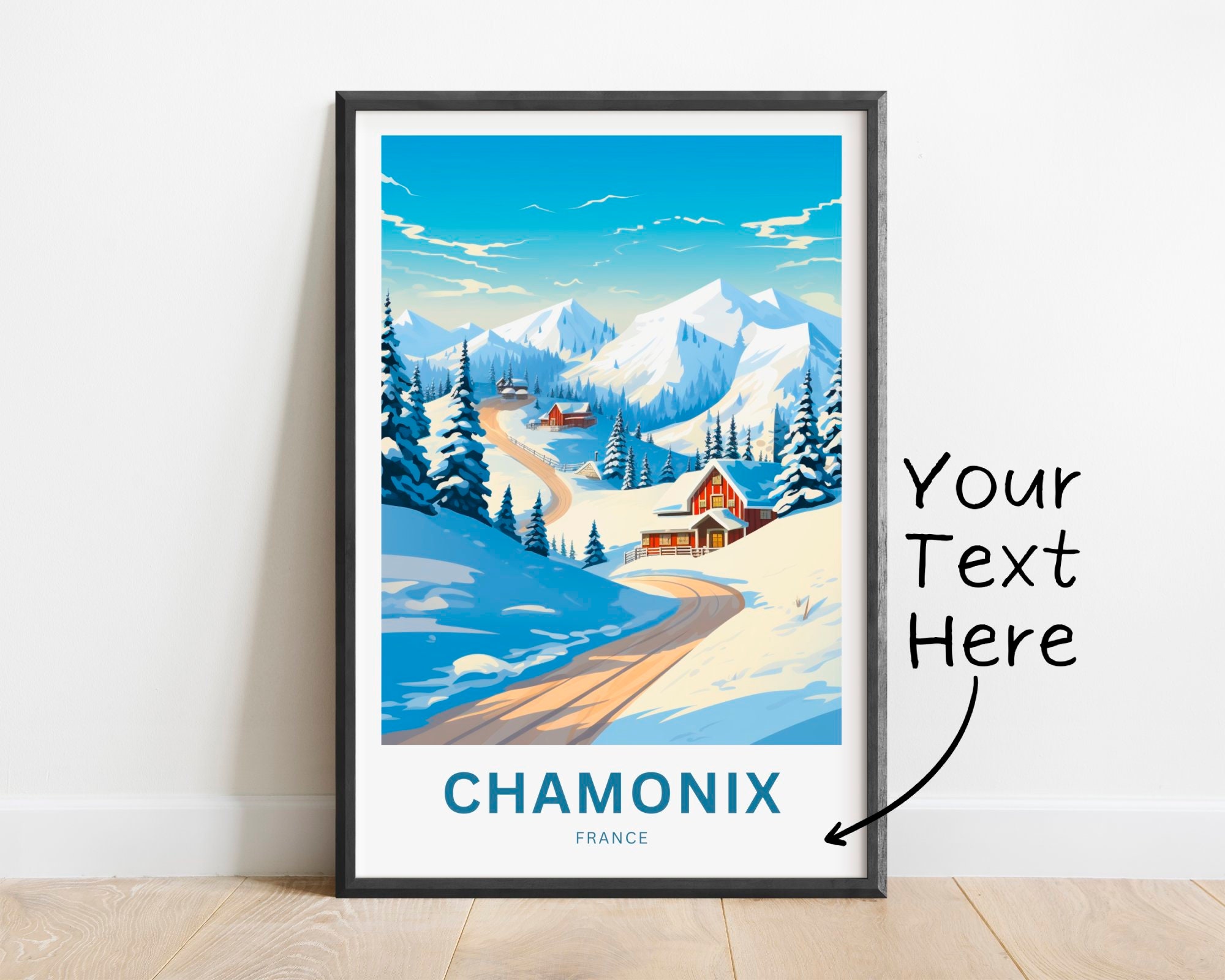 Personalized Chamonix Travel Print Chamonix Poster, France Wall Art ...