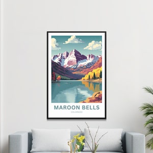 Personalized Maroon Bells Travel Print - Maroon Bells Poster, Colorado ...