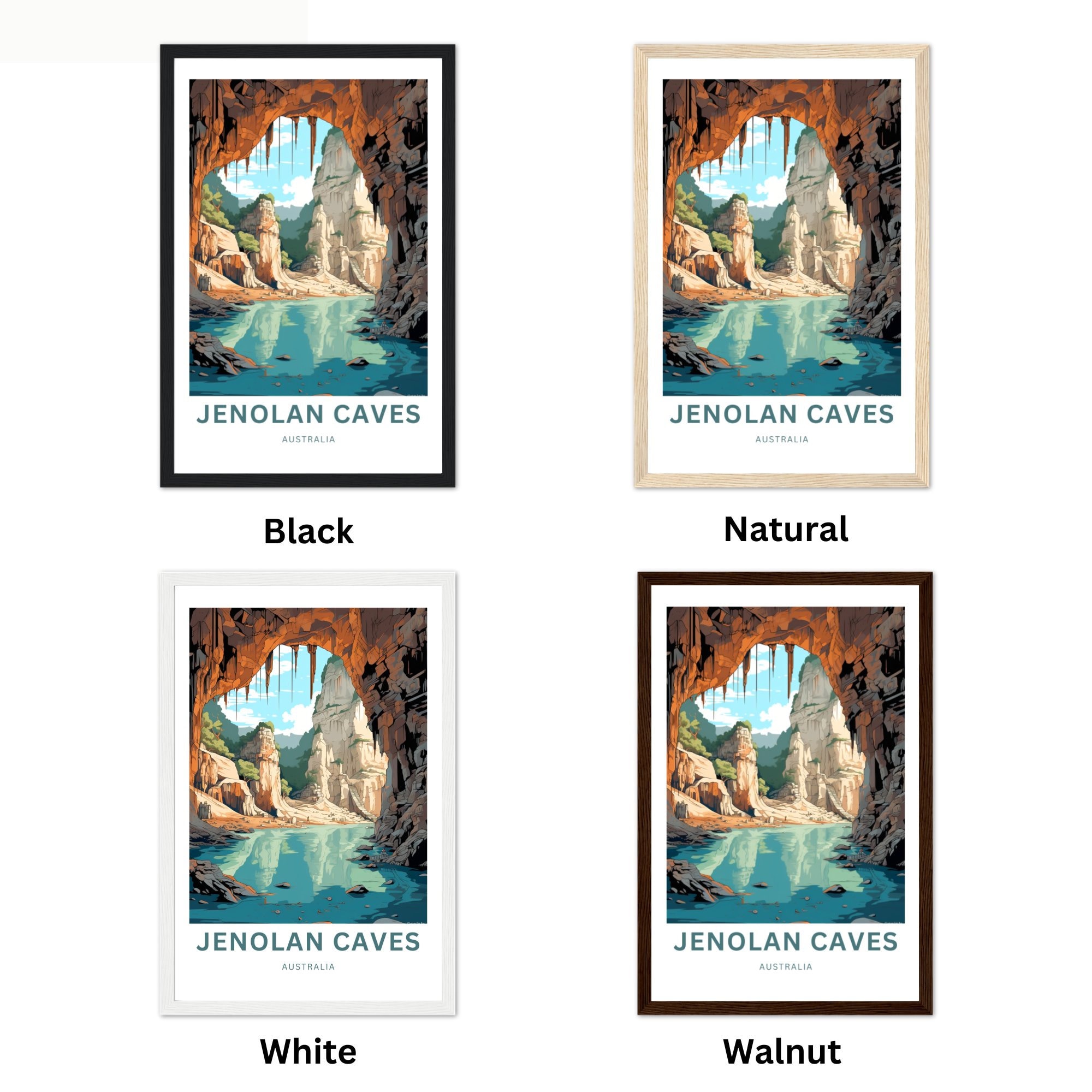 Jenolan Caves Travel Print - Jenolan Caves Poster, Australia Wall Art ...