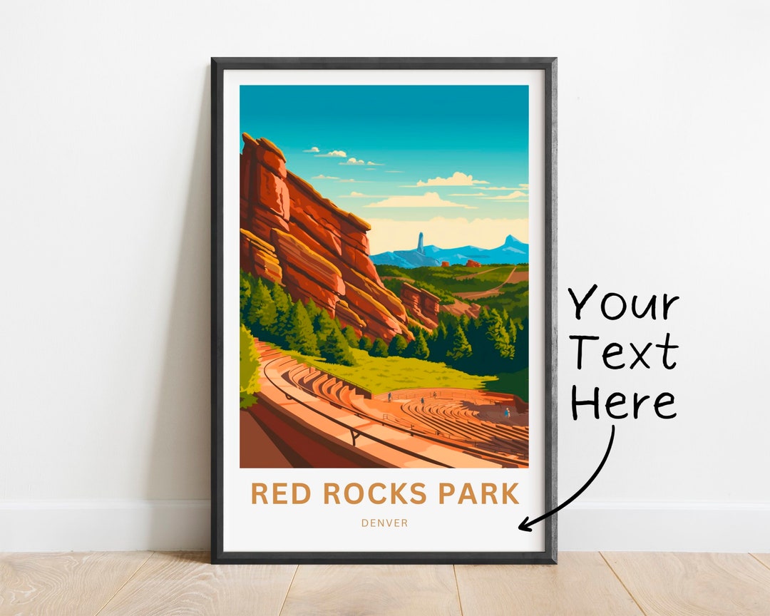 Personalized Red Rocks Amphitheatre Travel Print - Red Rocks ...