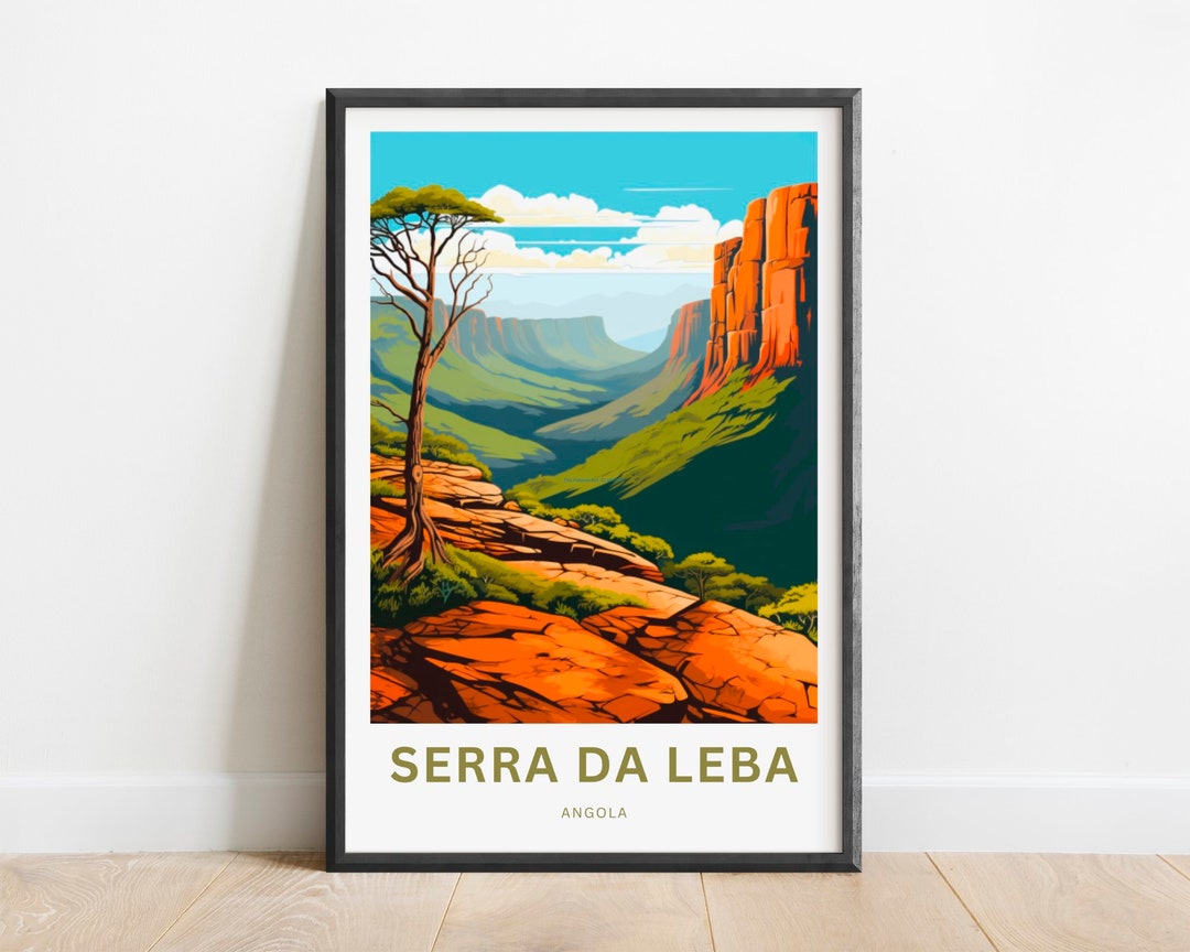 Serra Da Leba Print - Serra Da Leba Poster, Angola Wall Art, Framed Present, Gift Africa Present ...