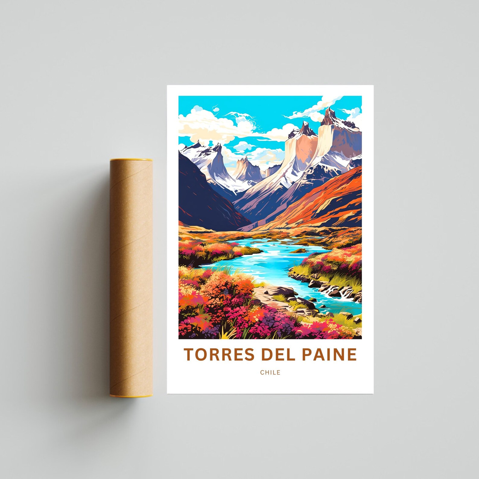 Personalized Torres Del Paine Travel Print - Torres Del Paine Poster ...