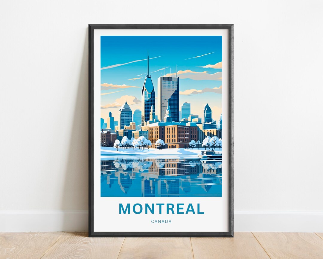 Montreal Wall Art Print: Modern Minimalist Design - Canada Travel - Etsy