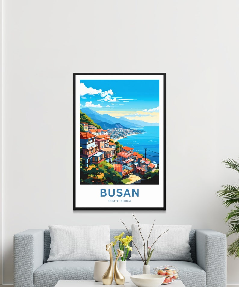 Busan Travel Print - Busan Poster, South Korea Wall Art, Framed Present ...