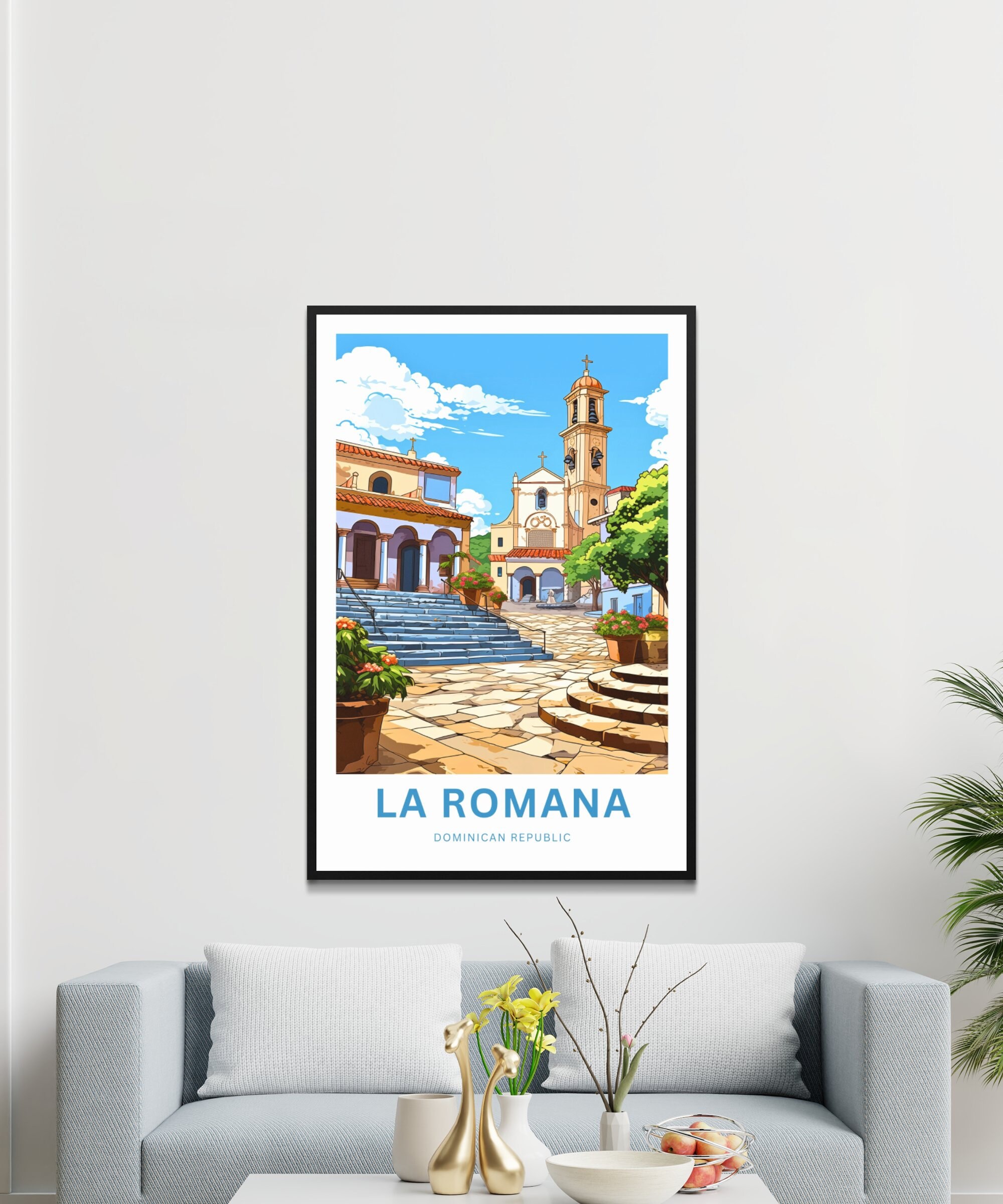 La Romana Wall Art: Modern Minimalist Print - Dominican Republic - Etsy