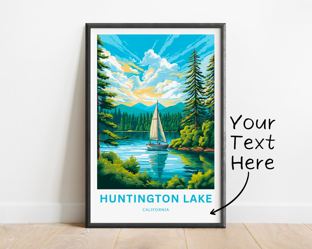 Personalized Huntington Lake Travel Print Huntington Lake Poster ...