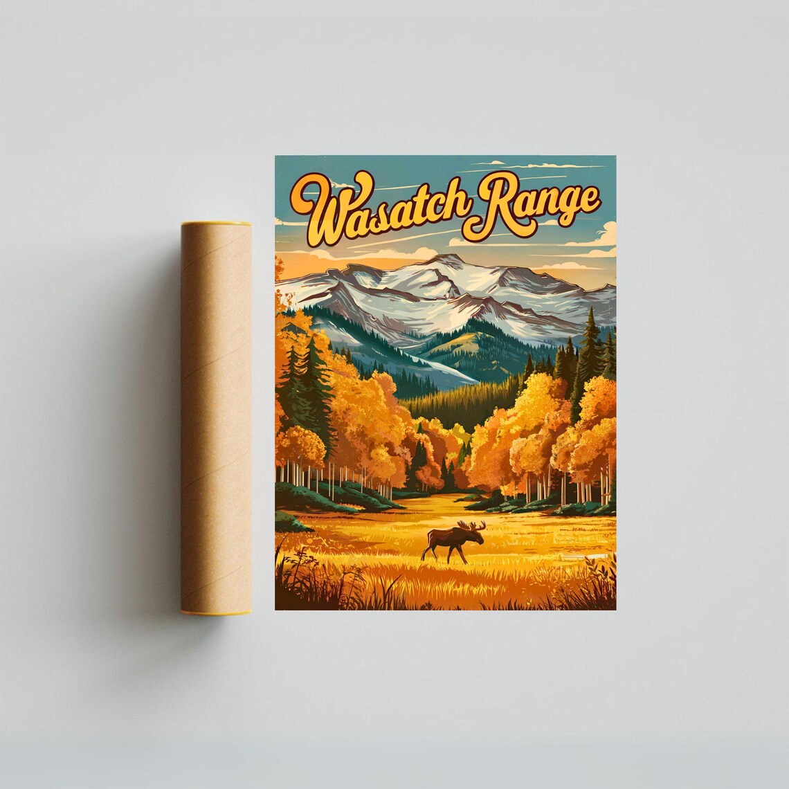 Wasatch Range Vintage Travel Poster - Wasatch Range Print, Utah Wall ...