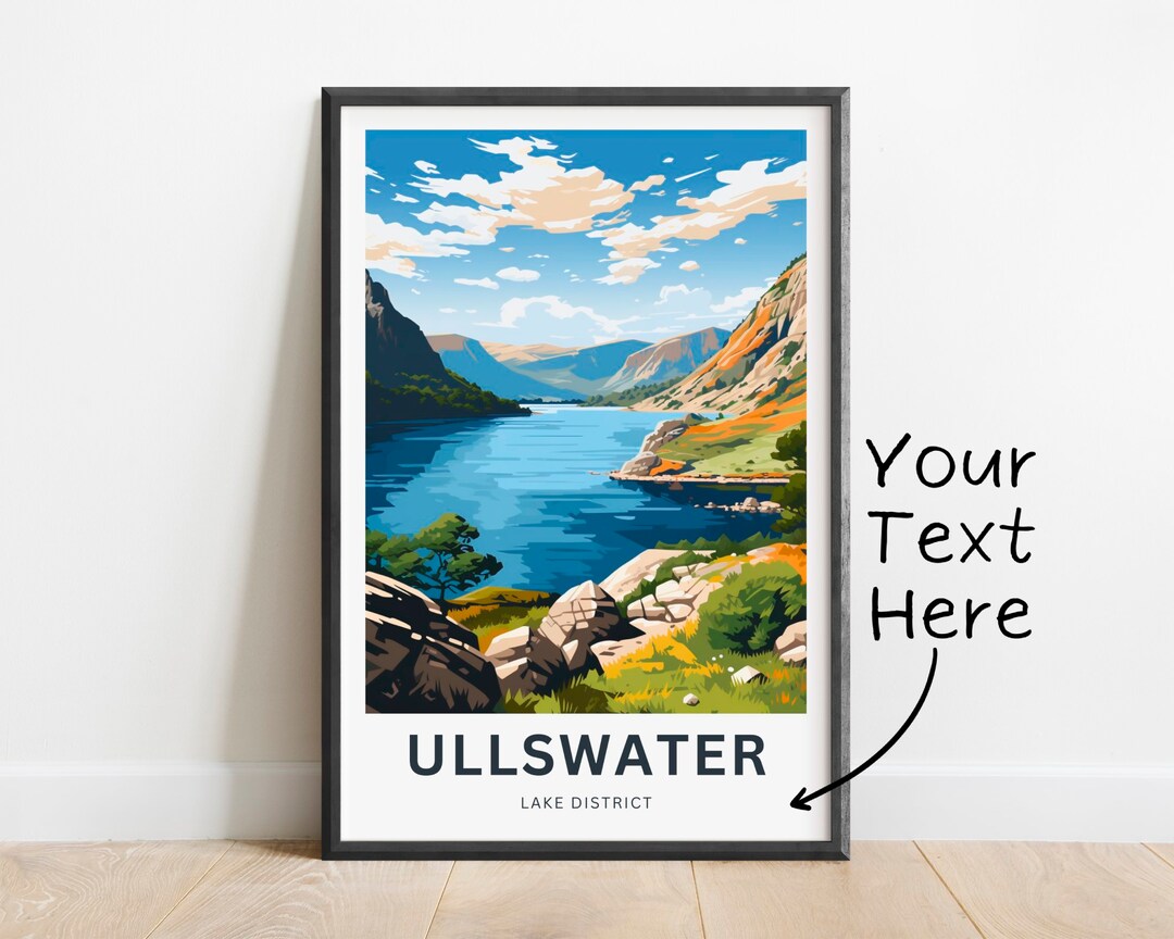 Personalized Ullswater Travel Print - Ullswater Poster, Lake District ...