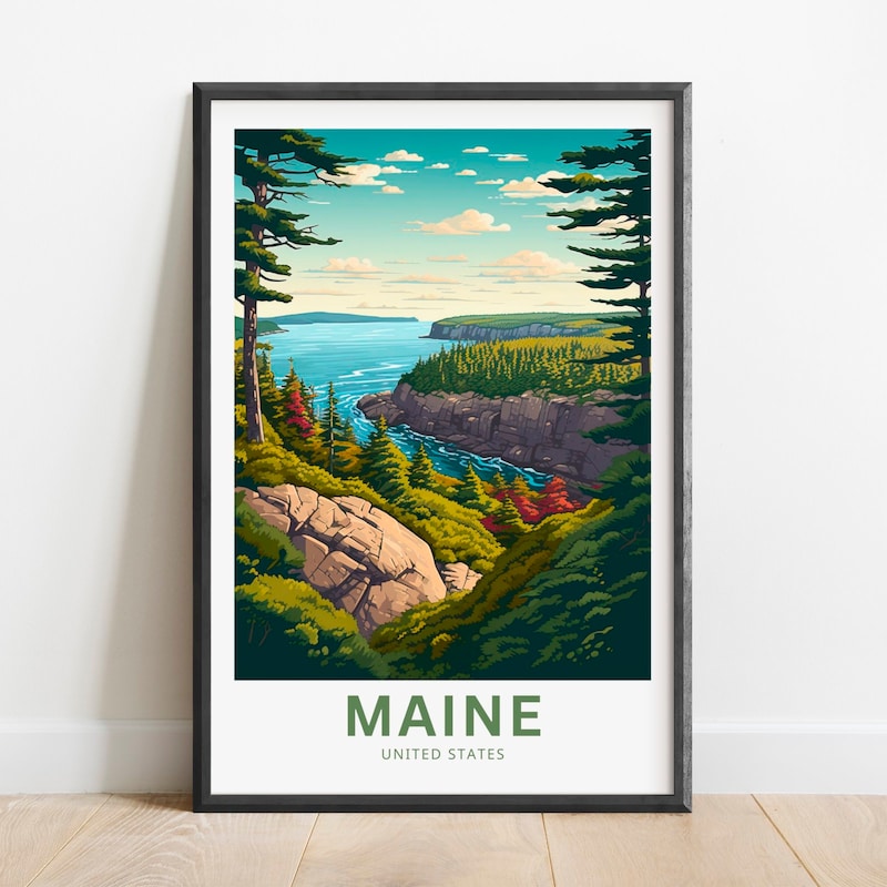 Maine Poster - Etsy