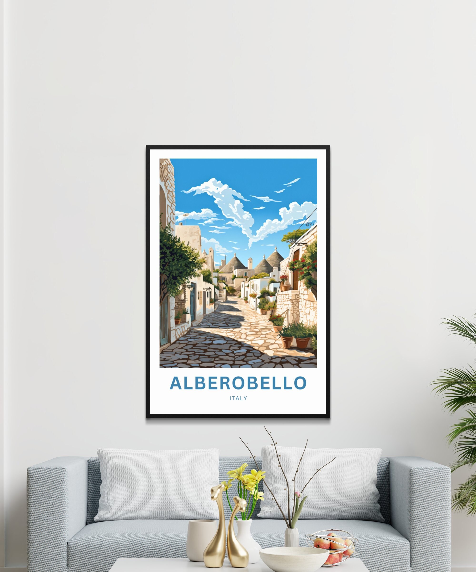 Alberobello Travel Print Alberobello Poster Italy Wall Art - Etsy