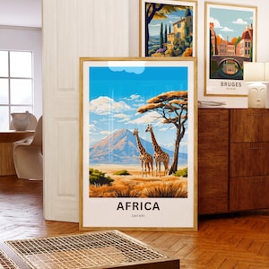 Africa Safari Travel Print - Africa Safari Poster, African Wall Art ...