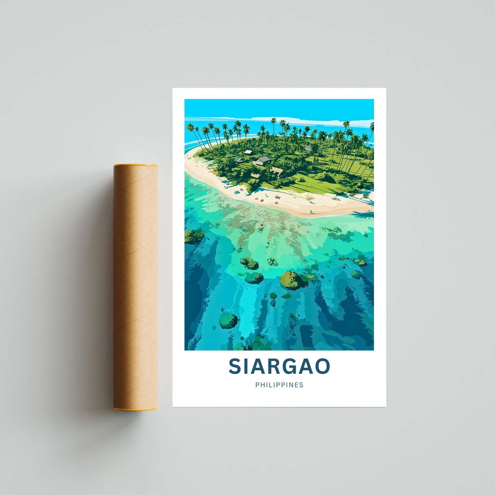 Siargao Travel Print - Siargao Poster, Philippines Wall Art, Framed ...
