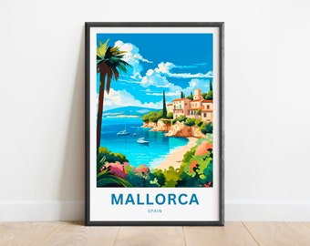 Mallorca Poster Majorca Print Spain Art Print - Etsy